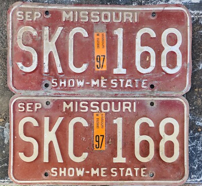 Missouri 1997 License Plate Set | eBay