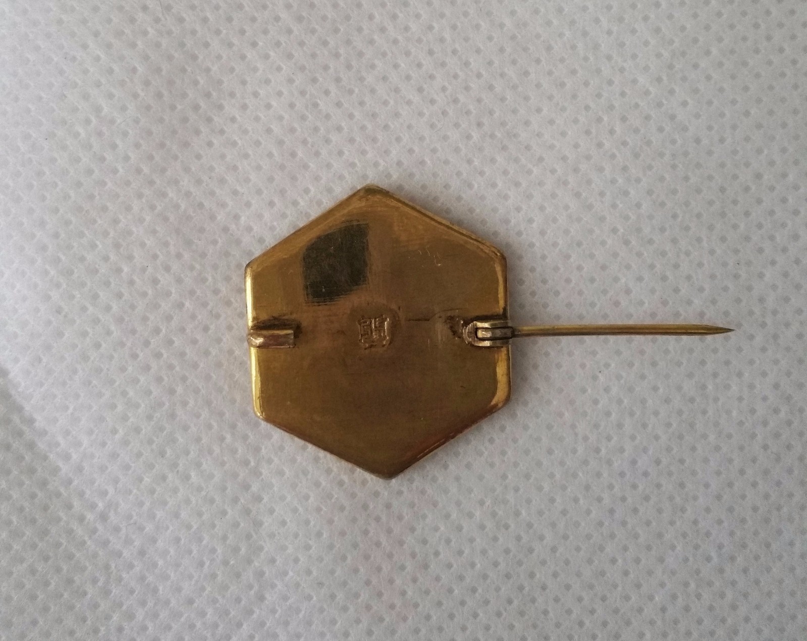 Antique Brooch Lover Couple Pin Japanese Shakudo Gold Silver Metal ...