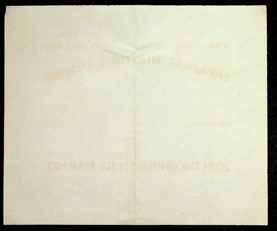 WWII Anti Axis Japanese Propaganda US Marines Japanese Hunting License ...