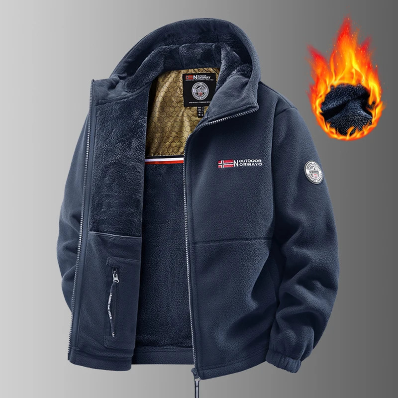 Outdoors Winter Polar Fleece Jacket Men Thermal Fleece Tactical Sports ...