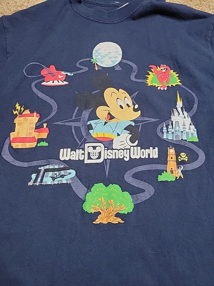 Disney Parks Walt Disney World Compass Mickey Mouse Icons Cinderella ...