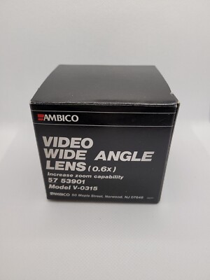 Vintage Ambico Video Wide Angle Lens 0.6x Model V-0315 | eBay