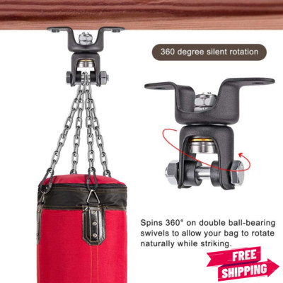Boxing Punching Bag Chain, 800 LB Capacity, 360°, Holder with 4 Chains ...