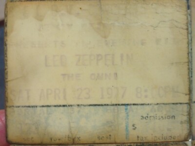LED ZEPPELIN - VINTAGE APRIL 23, 1977 OMNI IN ATLANTA CONCERT TICKET ...