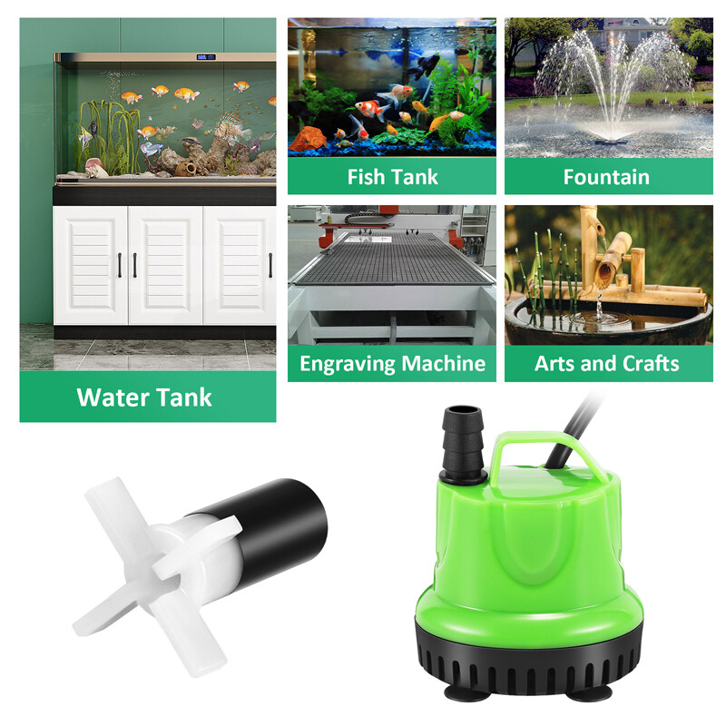 Small Fish Tank Water Pump 110V Aquarium Submersible Hydroponics Pond ...