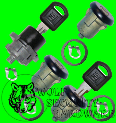 Chevy Astro GMC Safari 01-05 OEM 4 Door Key Lock Cylinder Set Black 2 ...