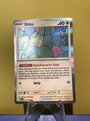 Ditto 132/165 - 151 Scarlet Violet Pokémon TCG Card Holo Rare LP | eBay