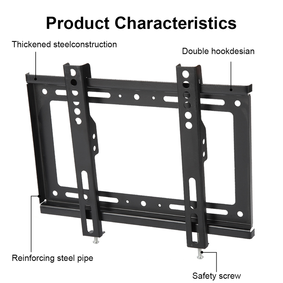 Fixed Full Motion TV WALL MOUNT BRACKET VESA (14 -42in ) (26-63in) (32 ...