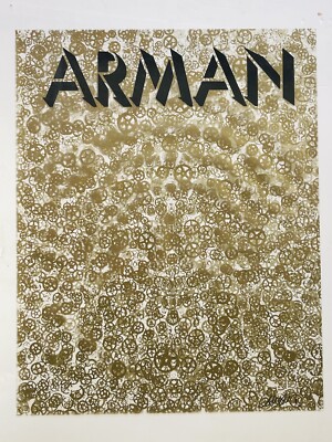 French American Artist Arman. Rare Signed Print On Acrylic Sheet. Metal ...