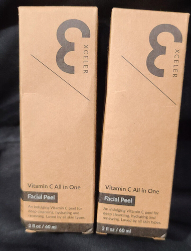 🔥Best Price Lot 2x🔥 Xceler8 Vitamin C All in One Facial Peel 2oz 60ml ...