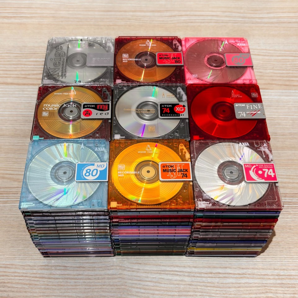 MD Used MiniDisc Lot - 50 100 Disc Select Amount & Case / Sony TDK ...