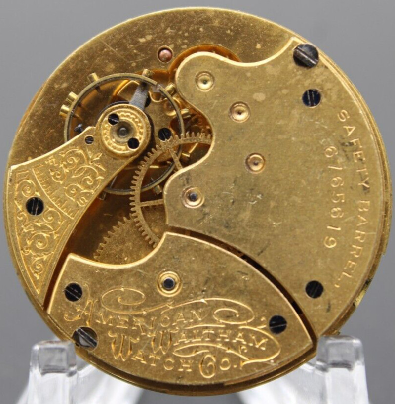 1895-1902 WALTHAM POCKET WATCH MOVEMENT 6765619 GRADE… - Gem