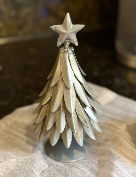 NEW 7.25" Pottery Barn Galvanized Tree with Star | Small Metal ...