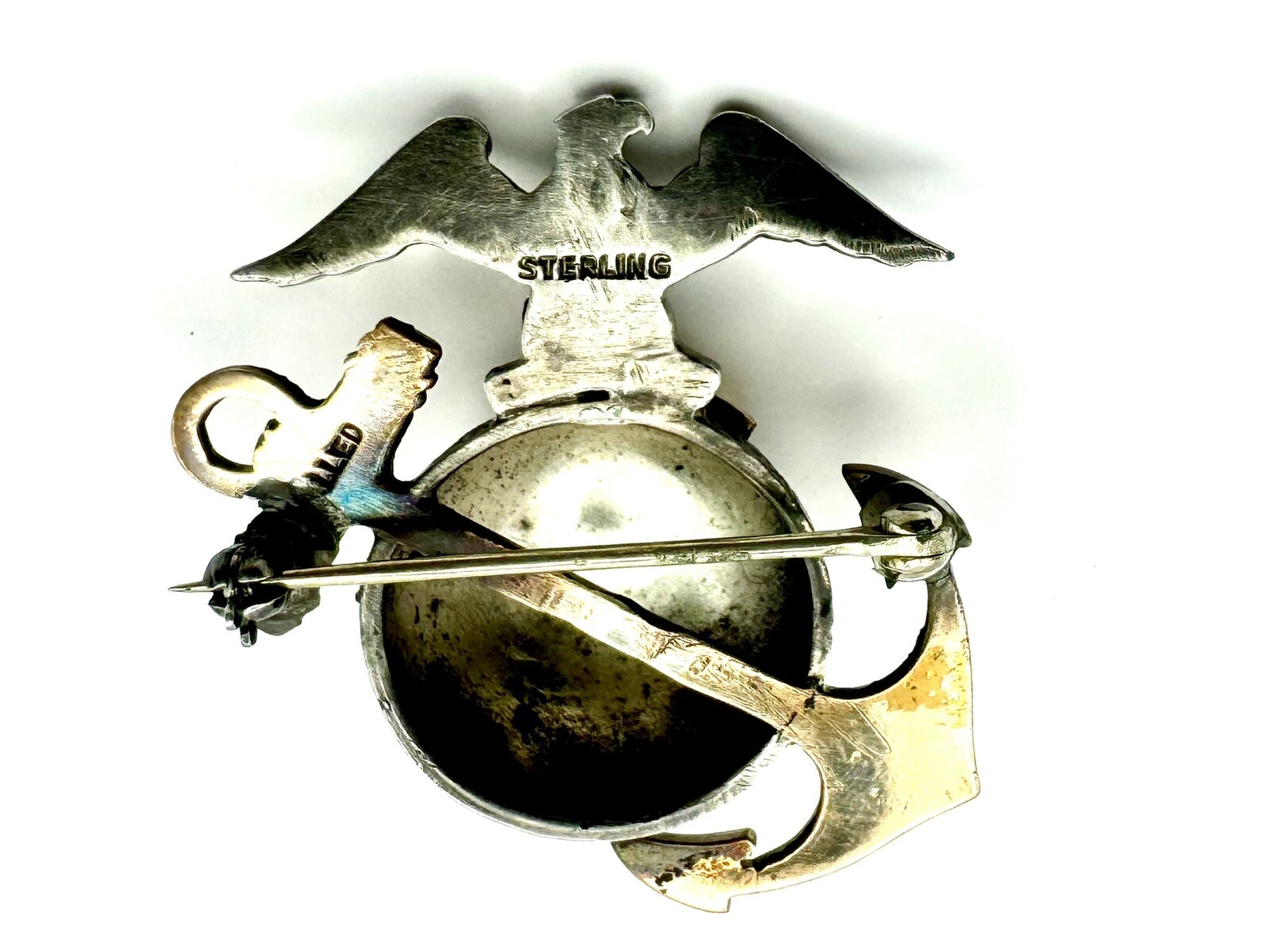 M1937 USMC Dress EGA Officer Collar Emblem BBB Sterling Gold Filled ...