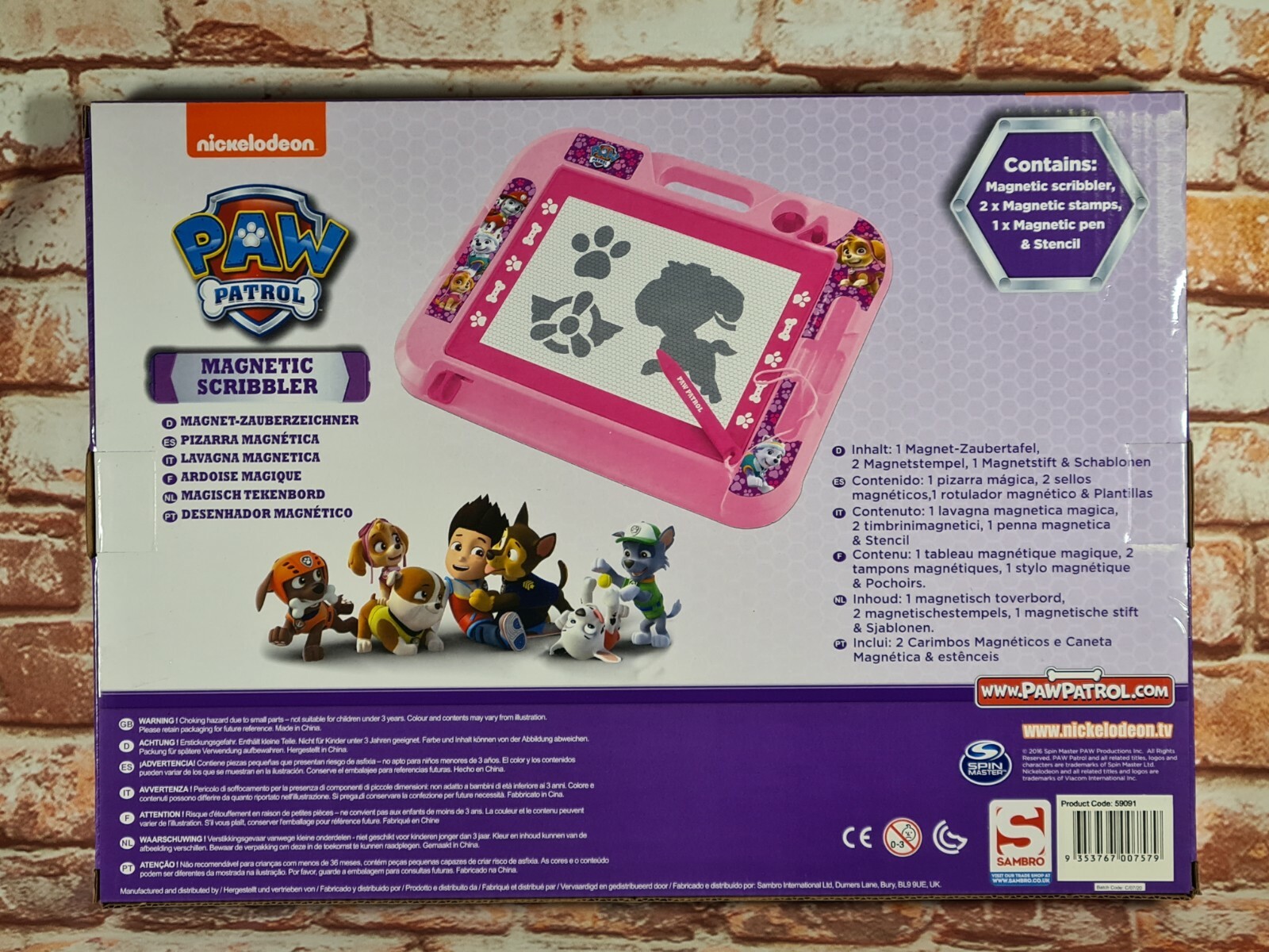 BNIB Licensed Paw Patrol Magnetic Scribbler Swipe Pad Pink Skye 3 ...