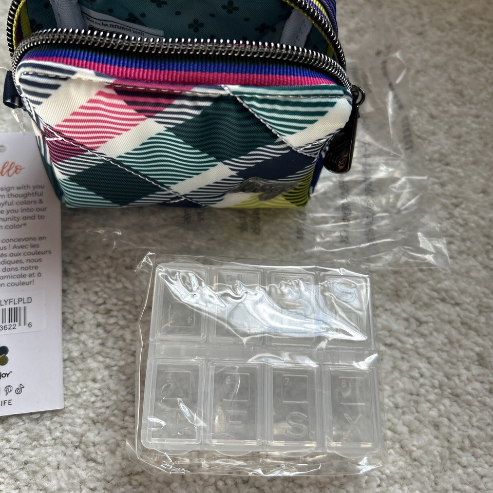 Lug Choo Choo Mini Pill Case Pouch - Playful Plaid - NWT | eBay