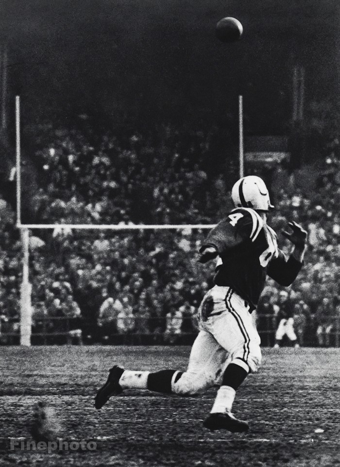 1950s Vintage NFL FOOTBALL Baltimore Colts JIM MUTSCHELLER Photo Art ...