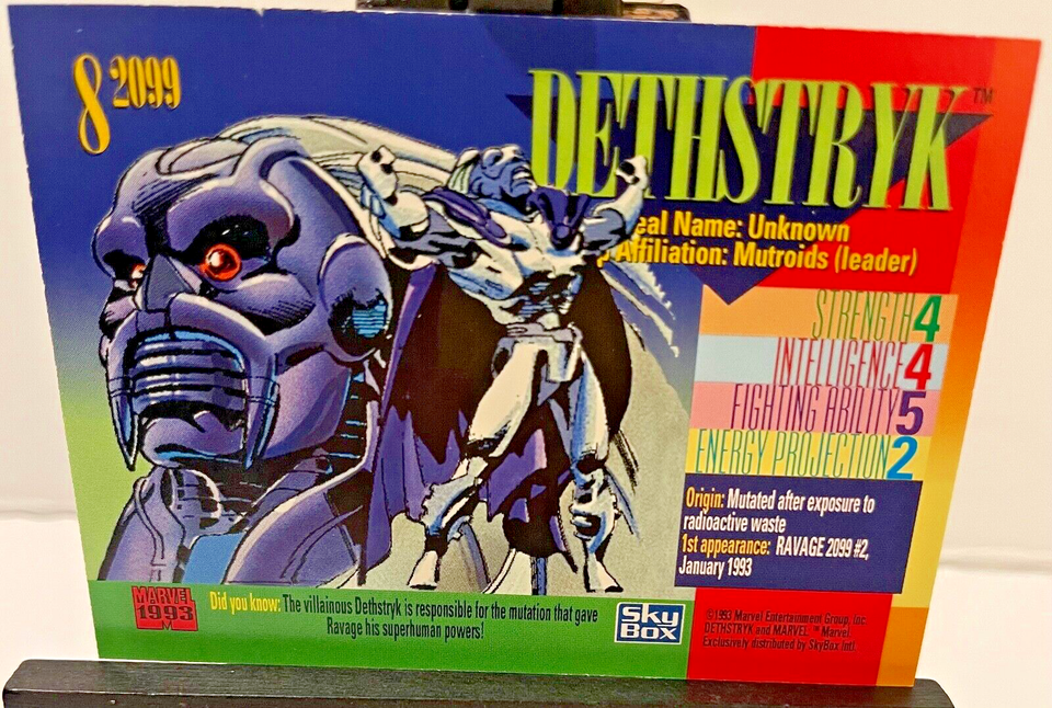 1993 Skybox Marvel Red Foil Chase Card Dethstryk 2099 Insert #8 | eBay