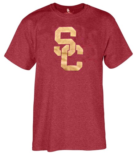 USC Trojans Cardinal Mens Worn SC Interlock Short Sleeve T Shirt by ...