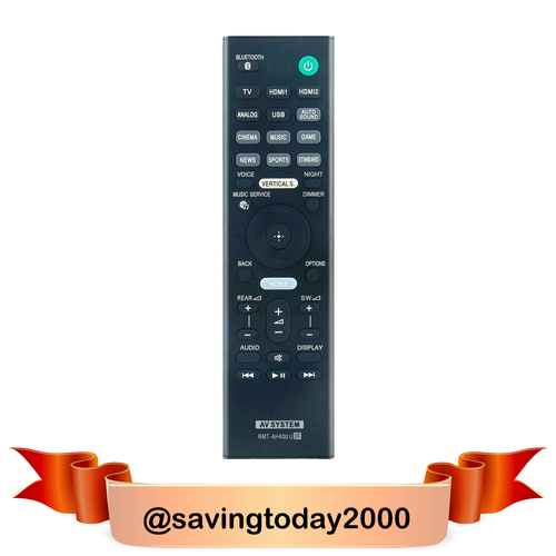 New Remote Control for Sony Soundbar System HT-A7000 HTA7000 RMT-AH509U ...