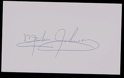 Mike Johnson signed autograph auto 3x5 index card Baseball Player F2203 ...