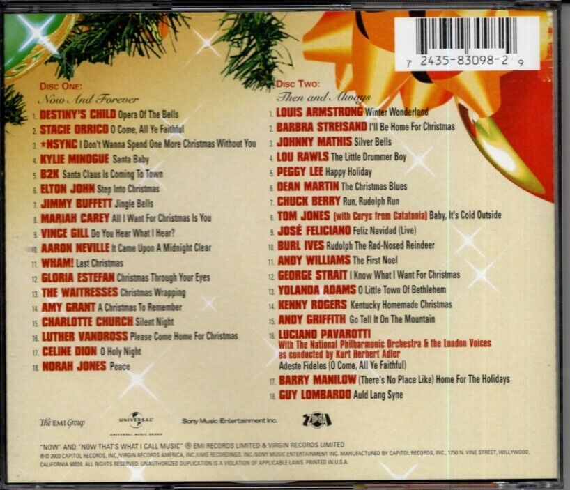 Now That's What I Call Christmas! Vol. 2 (2 CD, 2003, EMI) 724358309829 ...
