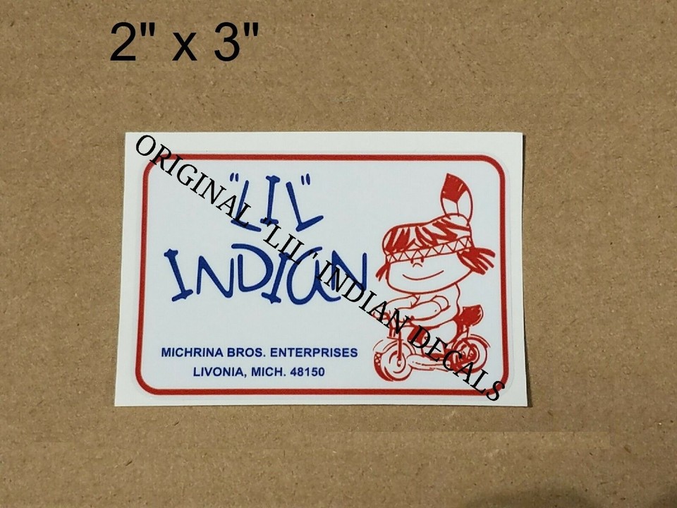Vintage and New LIL INDIAN Mini Bike Decal Stickers | eBay
