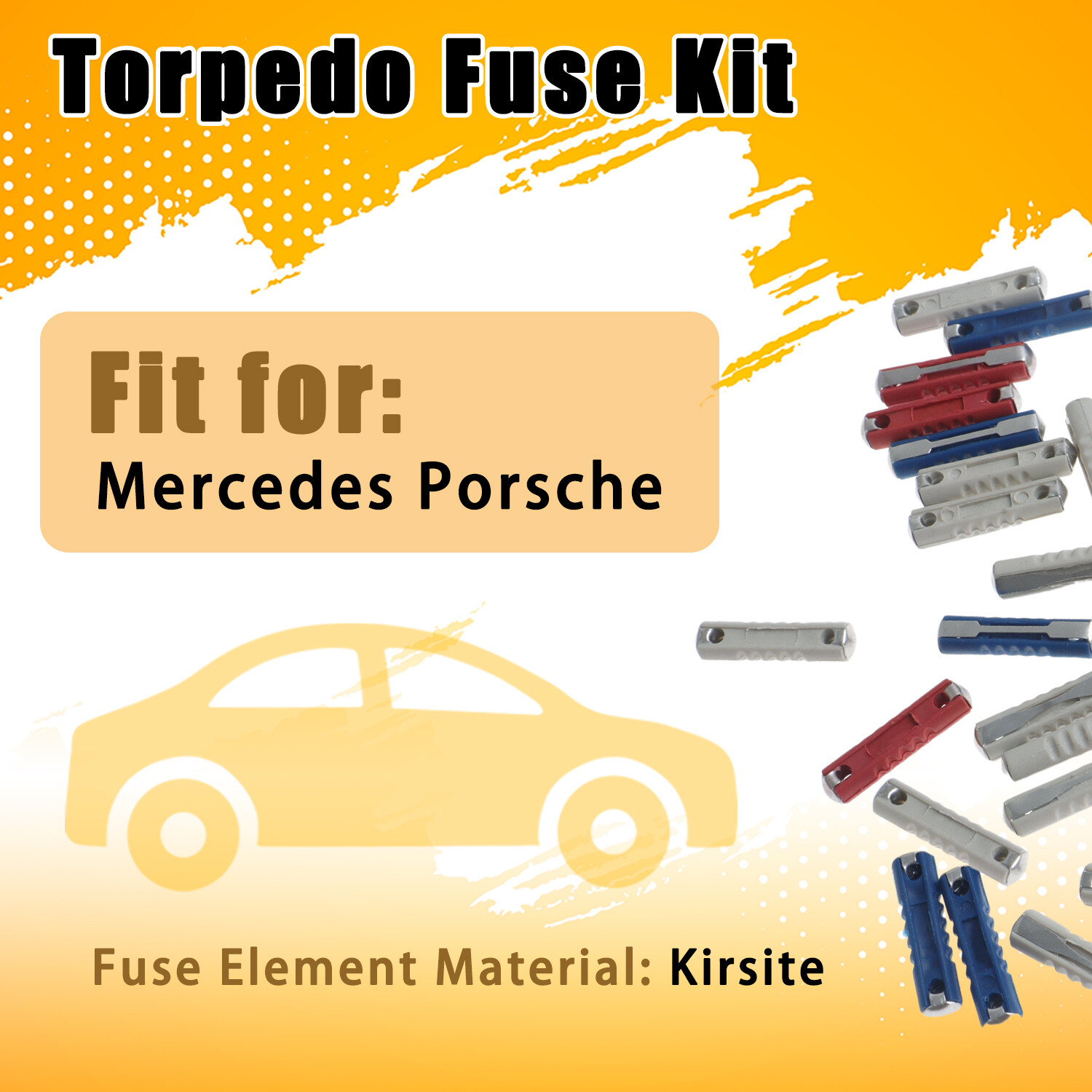 Torpedo Fuse Tube 8/16/25 Amp Fit for Mercedes W126 W201 R107 W123 190E ...