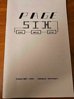 PAGE SIX by Synapse Software (Bob Polin) for Atari 400 / 800 | eBay