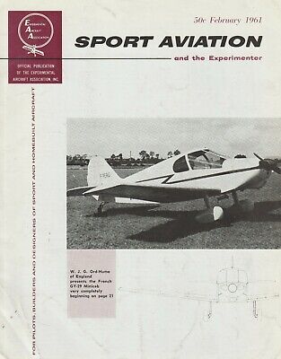 Sport Aviation (Feb 1961) Seaplanes, OX-5, Minicab GY-20, Tiny Champ ...