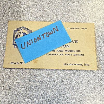 Vintage Locust Grove Station Mobilgas Mobiloil Uniontown Indiana ...