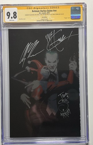 batman harley quinn CGC SS 9.8 signed 3x TARA STRONG, ALEX ROSS, YVEL ...