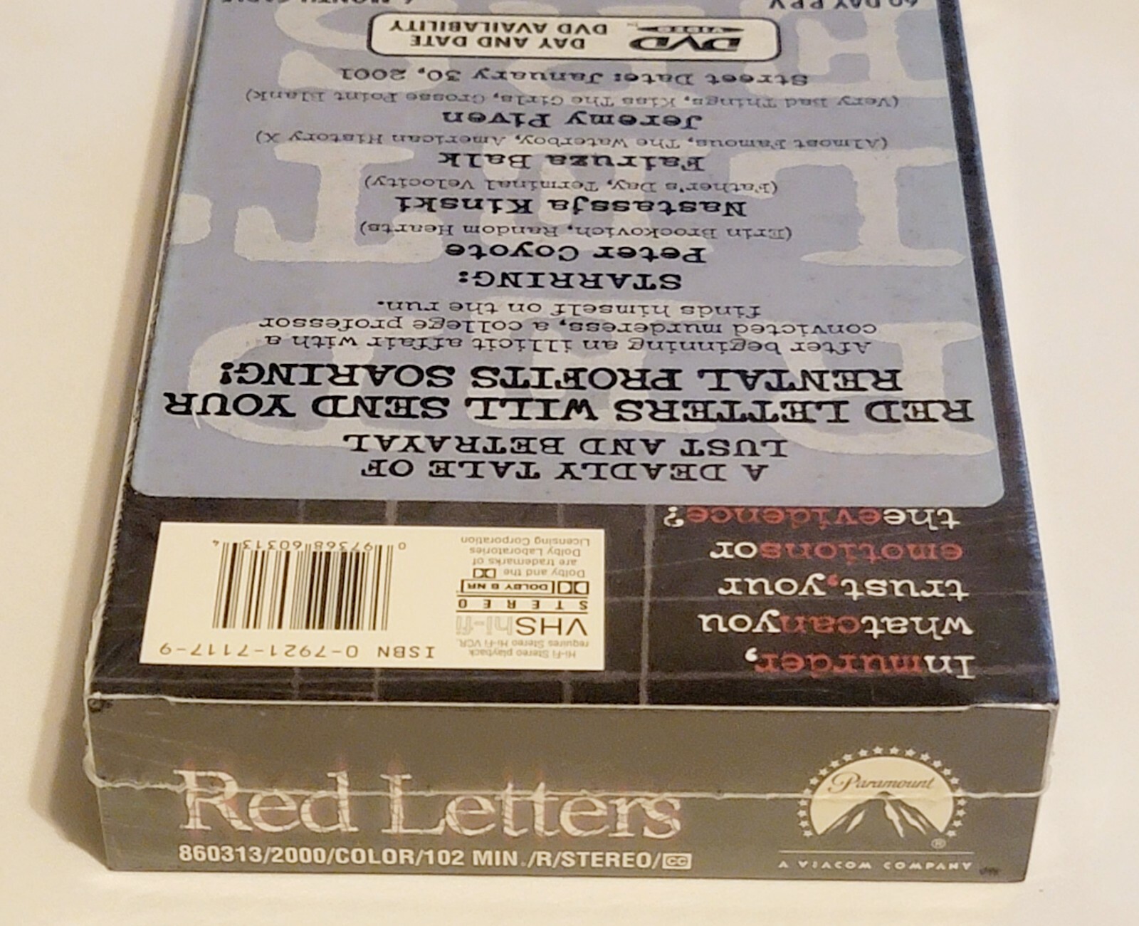 Red Letters (VHS, 2001) for sale online | eBay
