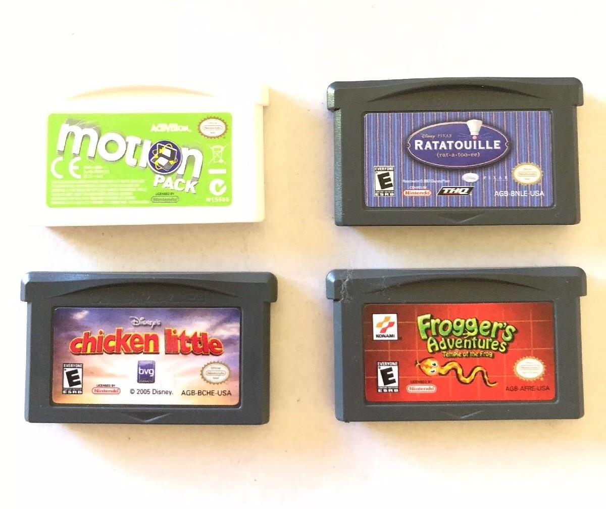 Gameboy Advance Game Lot Of 4 * Motion Pack , Chicken Little , Frogger ...
