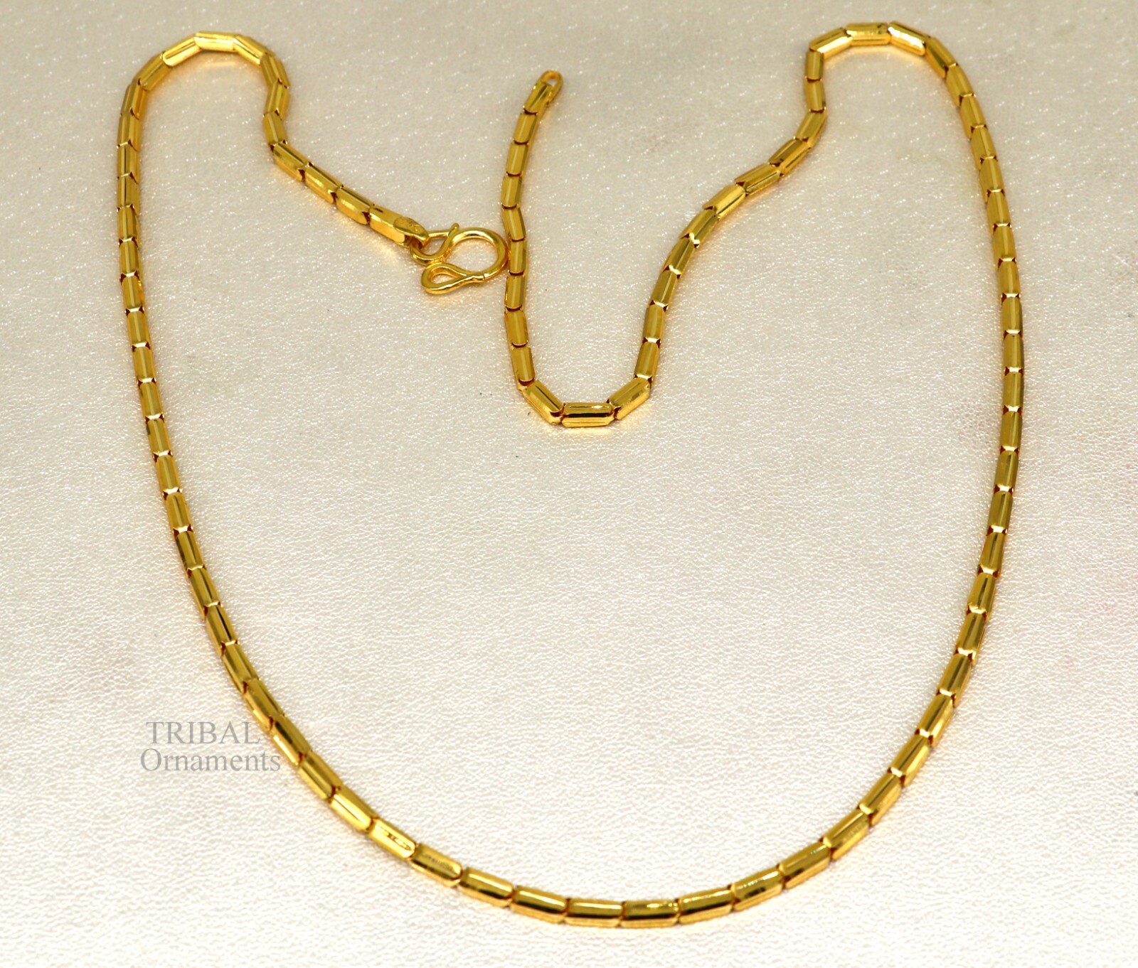 Hallmarked 22kt yellow gold baht chain, fabulous customized men's chain ...