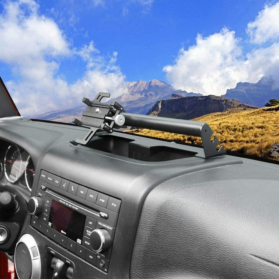 Heavy Duty Dashboard Phone Holder Mount Bracket for Jeep Wrangler JK ...
