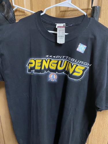 Vintage New With Tags 2001 Playoffs Pittsburgh Penguins T-shirt Lee ...