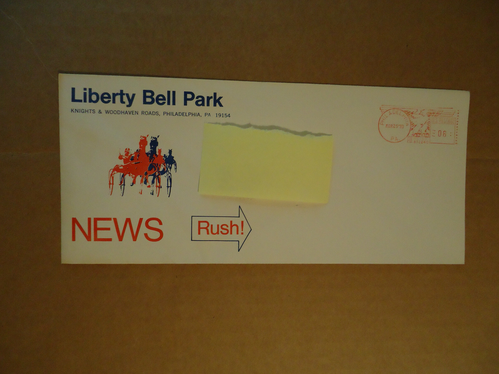 Liberty Bell Park harness racing PHILADELPHIA PA envelope 1970 | eBay