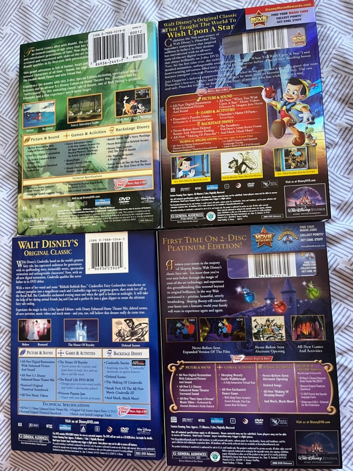 Lot of 4 Disney Platinum & Diamond Edition DVDs Blu-Ray NEW Sealed #4 ...