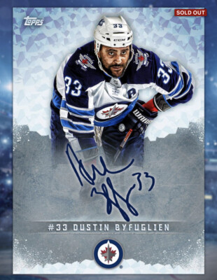 Topps Skate DUSTIN BYFUGLIEN Signature Series [DIGITAL] LE500cc Jets | eBay