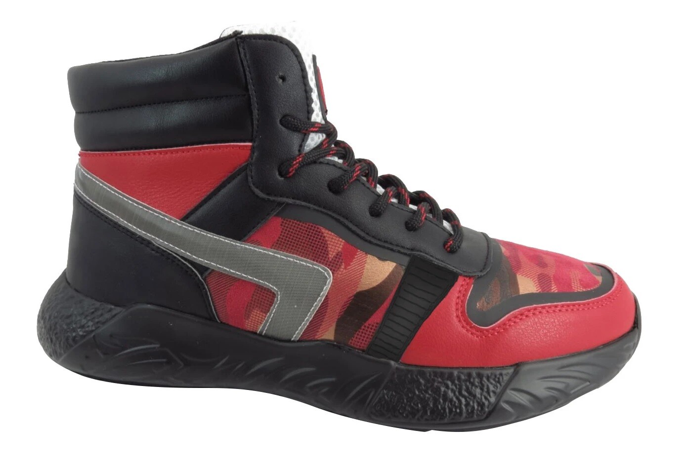 New Men's Javi Kanye Shoes Mid Top Black - Red - Camo Size 13 Brand New ...