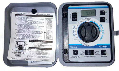 Rain Dial RD-600 Irritrol 6 Station Controller MISSING POWER CORD | eBay