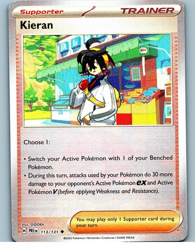 Kieran - (Poke Ball Pattern) Holofoil 113/131 Uncommon SV: Prismatic ...