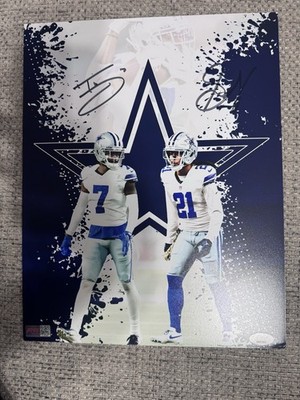 Signed NFL 11x14 photo Cowboys Trevon Diggs / Stephon Gilmore JSA COA ...