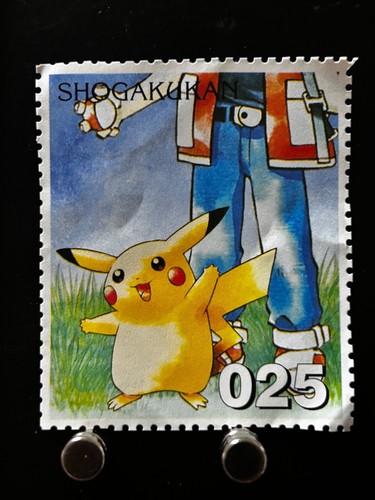 Pikachu Ash Ketchum Pokemon Stamp Shogakukan Japanese Nintendo Rare ...