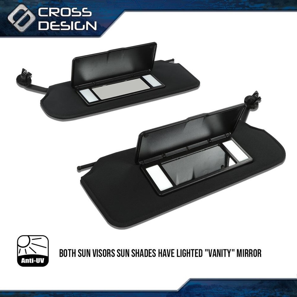 Fit For 97-04 Corvette C5 Sun Visor Vanity Mirror Sunvisors Shaded ...