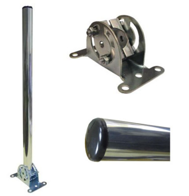 18" inch LOFT CARAVAN TV AERIAL MOUNTING POLE MAST KIT WITH TILT SWIVEL ...