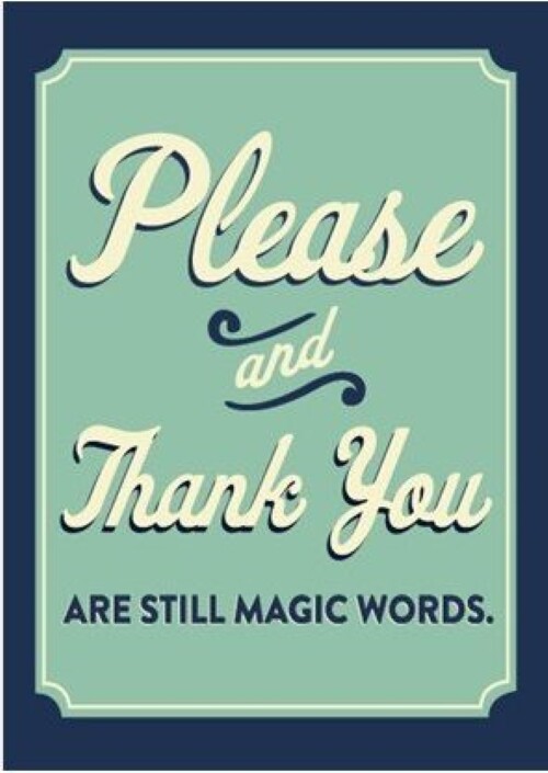 The Word Thank You And Please