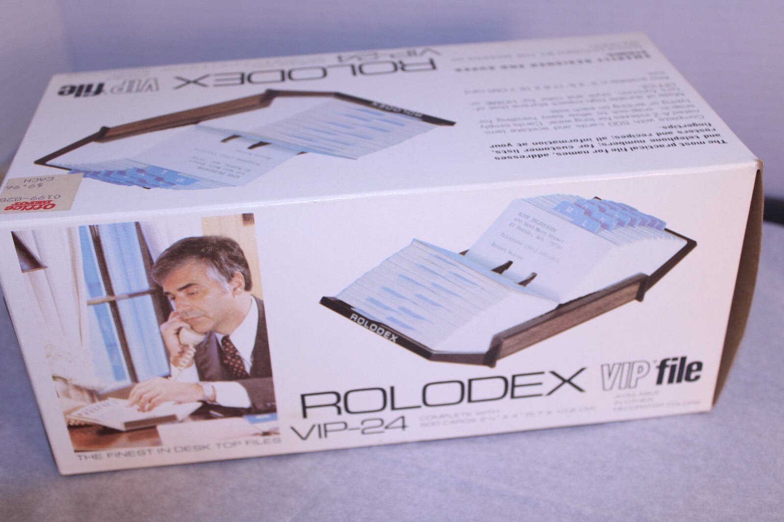 Vtg Rolodex 500 Card Covered File Organizing System Vip-24 Business ...