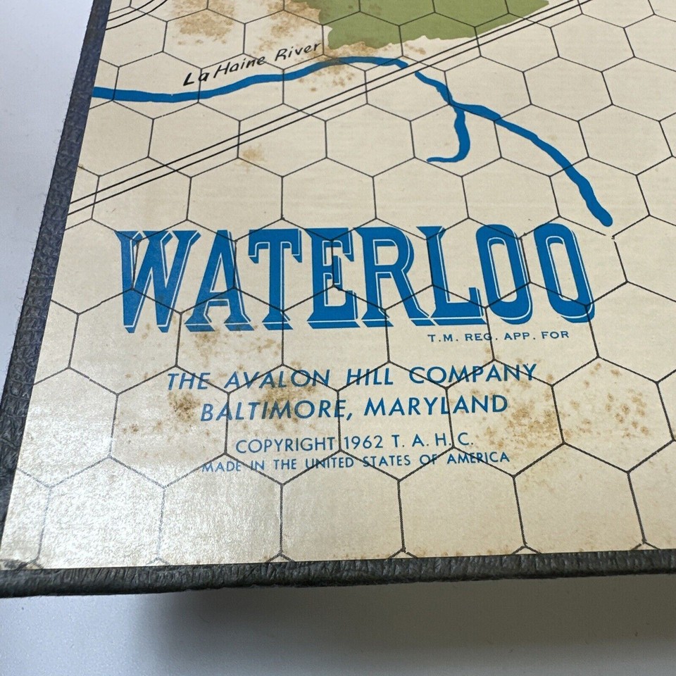 Vtg 1962 Waterloo Avalon Hill Strategy Board Game 516 Battle Napoleon ...